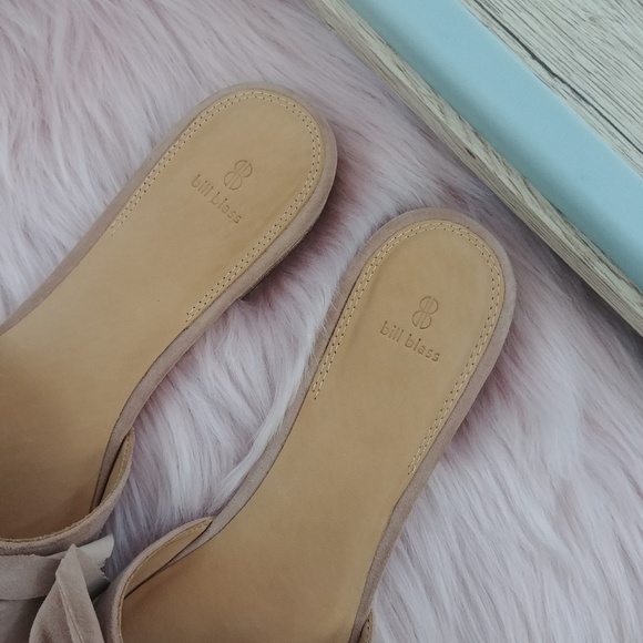 bill blass | Shoes | Bill Blass Nude Rose Flat Mules Double Knot | Poshmark